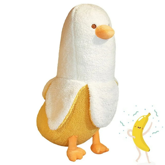 Walmart 19.7in Banana Duck Plush Toy, Stuffed Animal Ducky Plushie ...