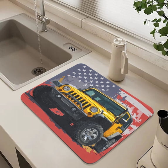 19.7" x 15.7"Diatomaceous Earth Dish Drying Mat Super Absorbent Non ...