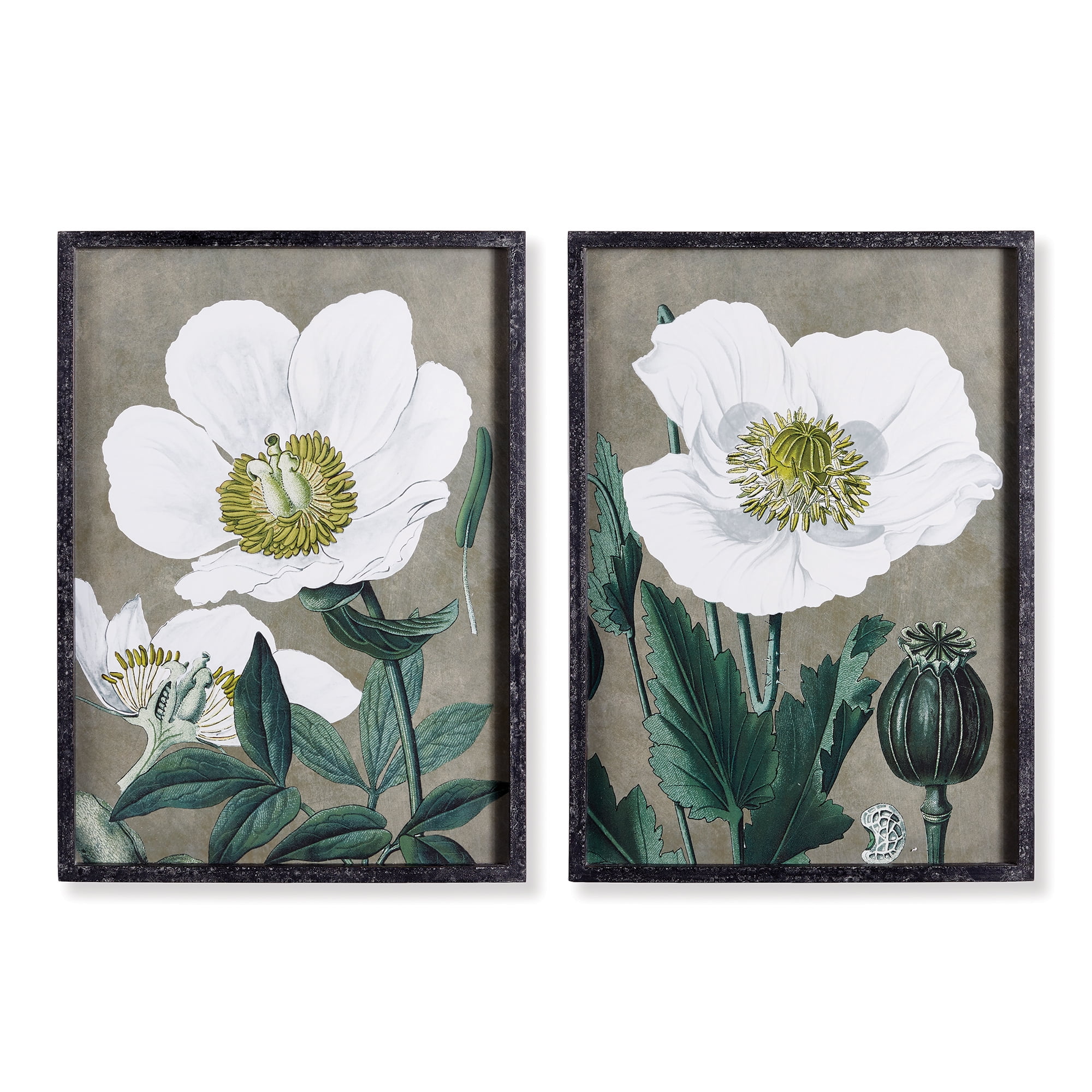 19.75" x 27.5" Stunning Poppy Floral Flower Art Prints in Fir Wood ...