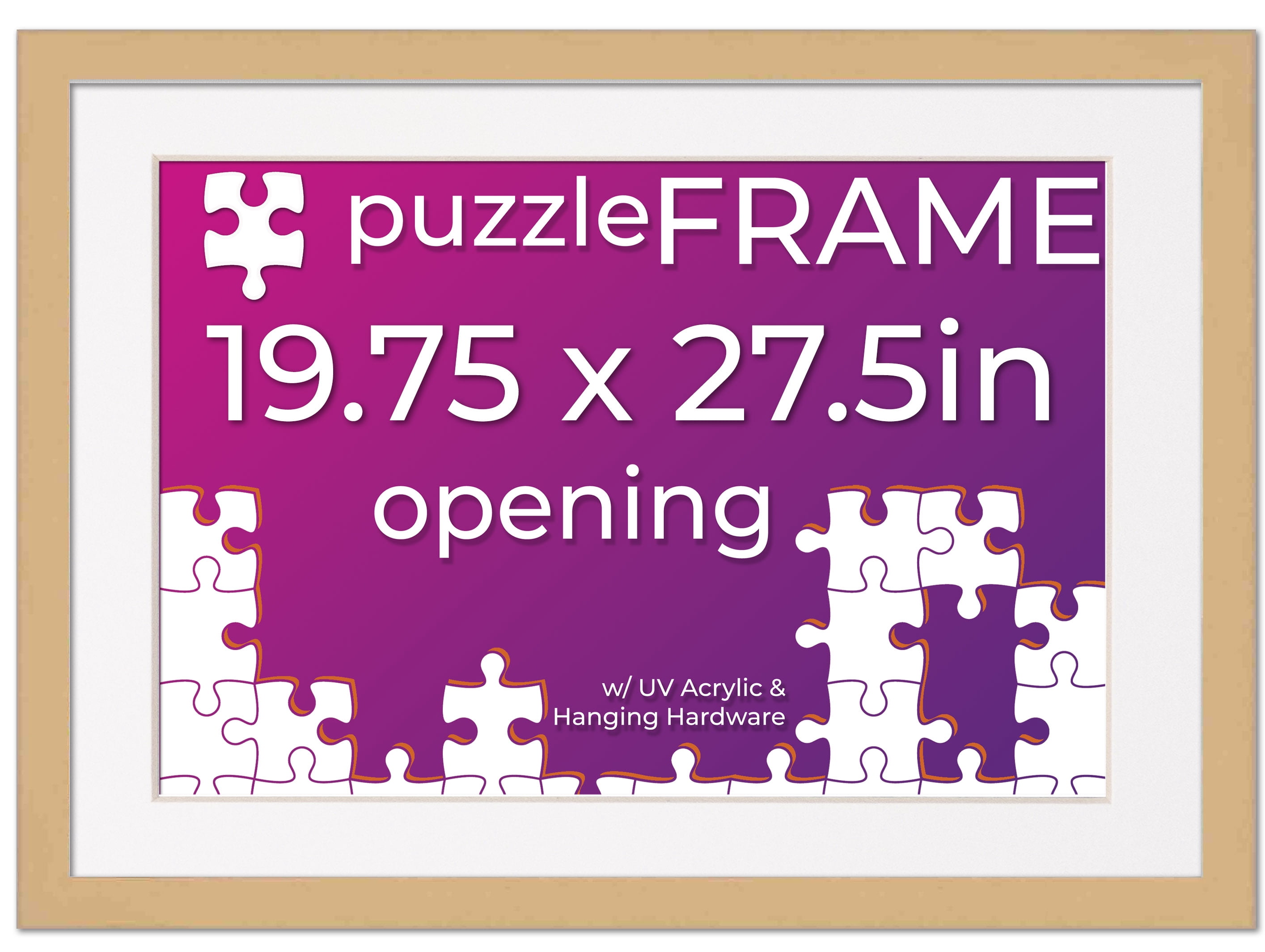 19.75x27.5 Jigsaw Puzzle Frame Kit - Kit Includes Puzzle Glue Sheets ...