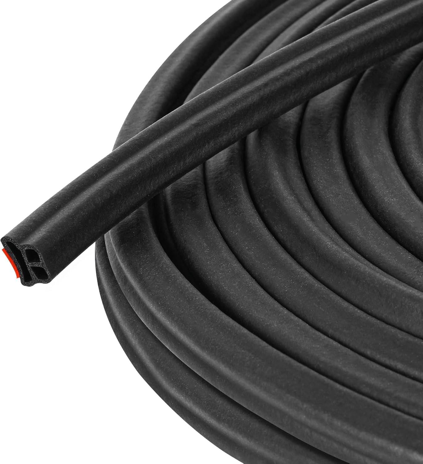 19.7FT Universal Car Weather Stripping, Self-Adhesive Door Rubber Seal ...