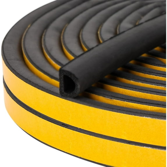 19.7Feet Rubber Weather Stripping Door Seal, Self-Adhesive Seals for ...