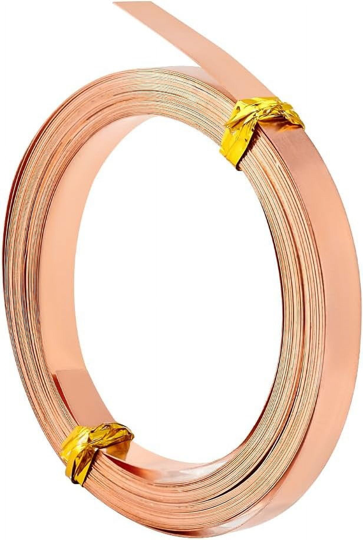 19.7Ft Flat Copper Wire 0.26 in Wide Flat Copper Wire Copper Jewellery Wire Flat Copper Wire ...