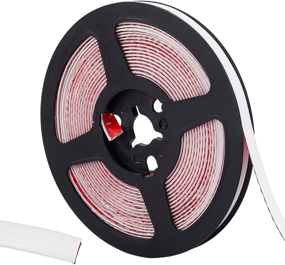 19.7Ft x 0.3" White Sealant Tape Toilet Sealing Strip PVC Waterproof ...