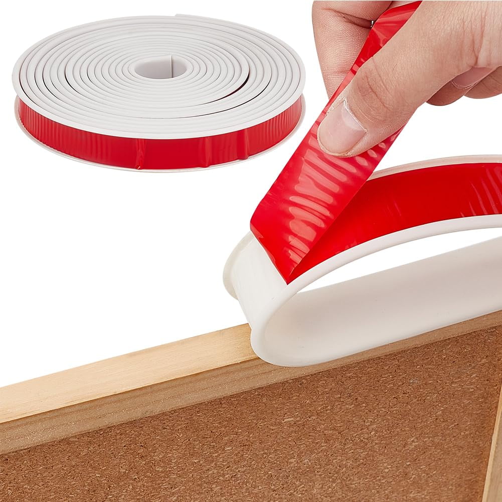 19.7ft U-Shape Edge Banding 1.1inch Wide White Soft Self Adhesive ...
