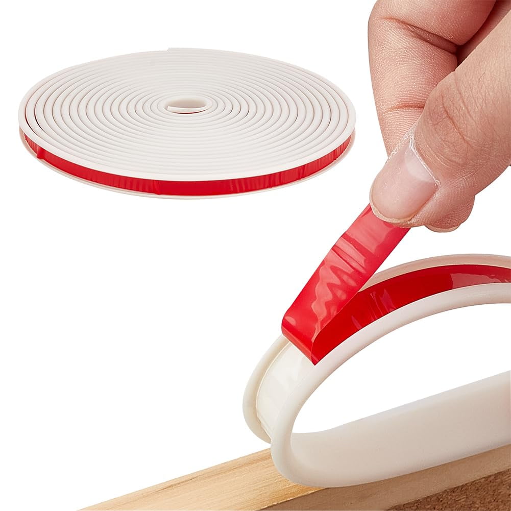 19.7ft White U-Shape Edge Banding 0.5inch wide Narrow Self Adhesive ...