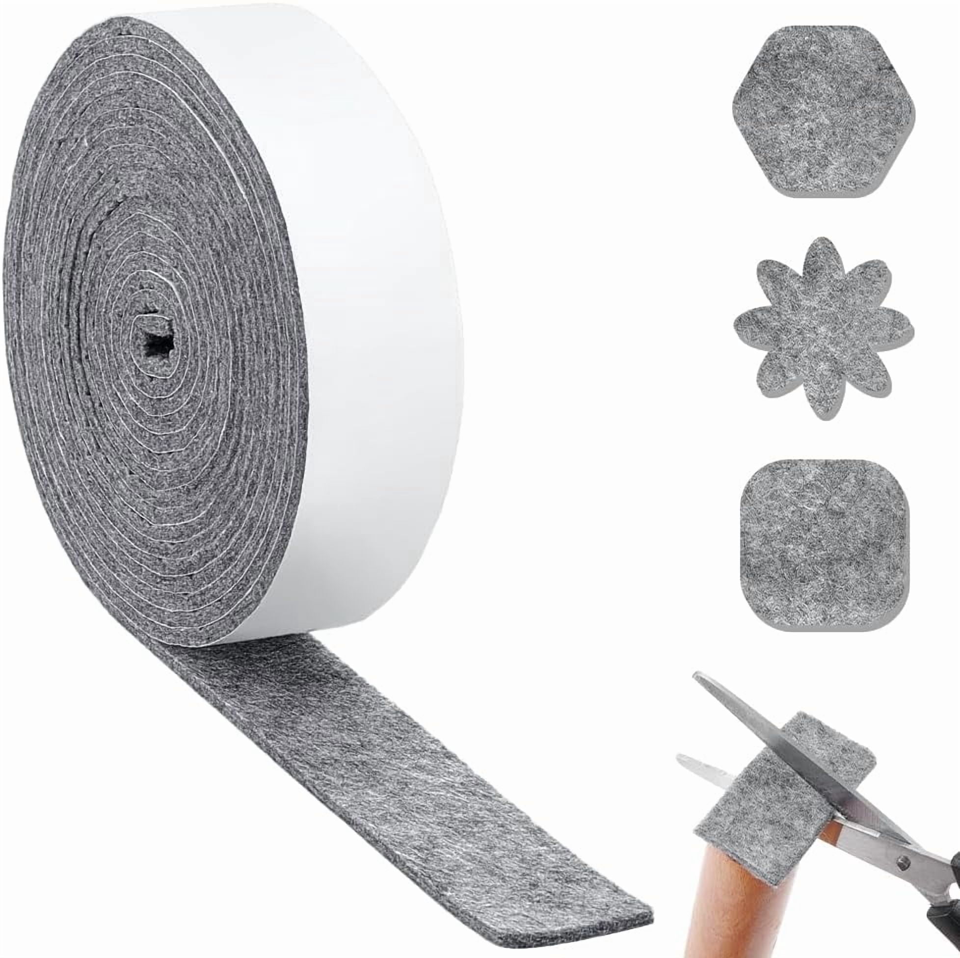 19.7ft x 1.97inch Self Adhesive Felt Tape Gray Sticky Back Felt Strip ...