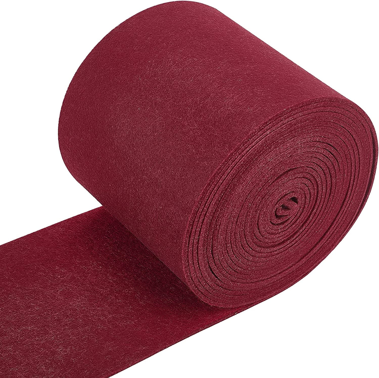 19.7ftx5.5" Felt Fabric Craft Dark Red Nonwoven Felt Roll Padding Felt ...