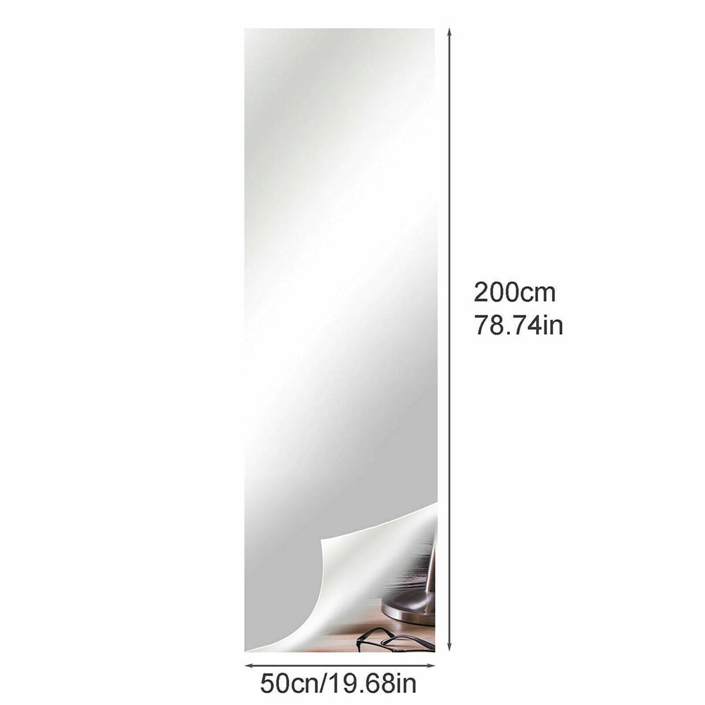19.7inch*6.56Ft Mirror Wall Sticker Self Adhesive Mirror Sheets DIY ...