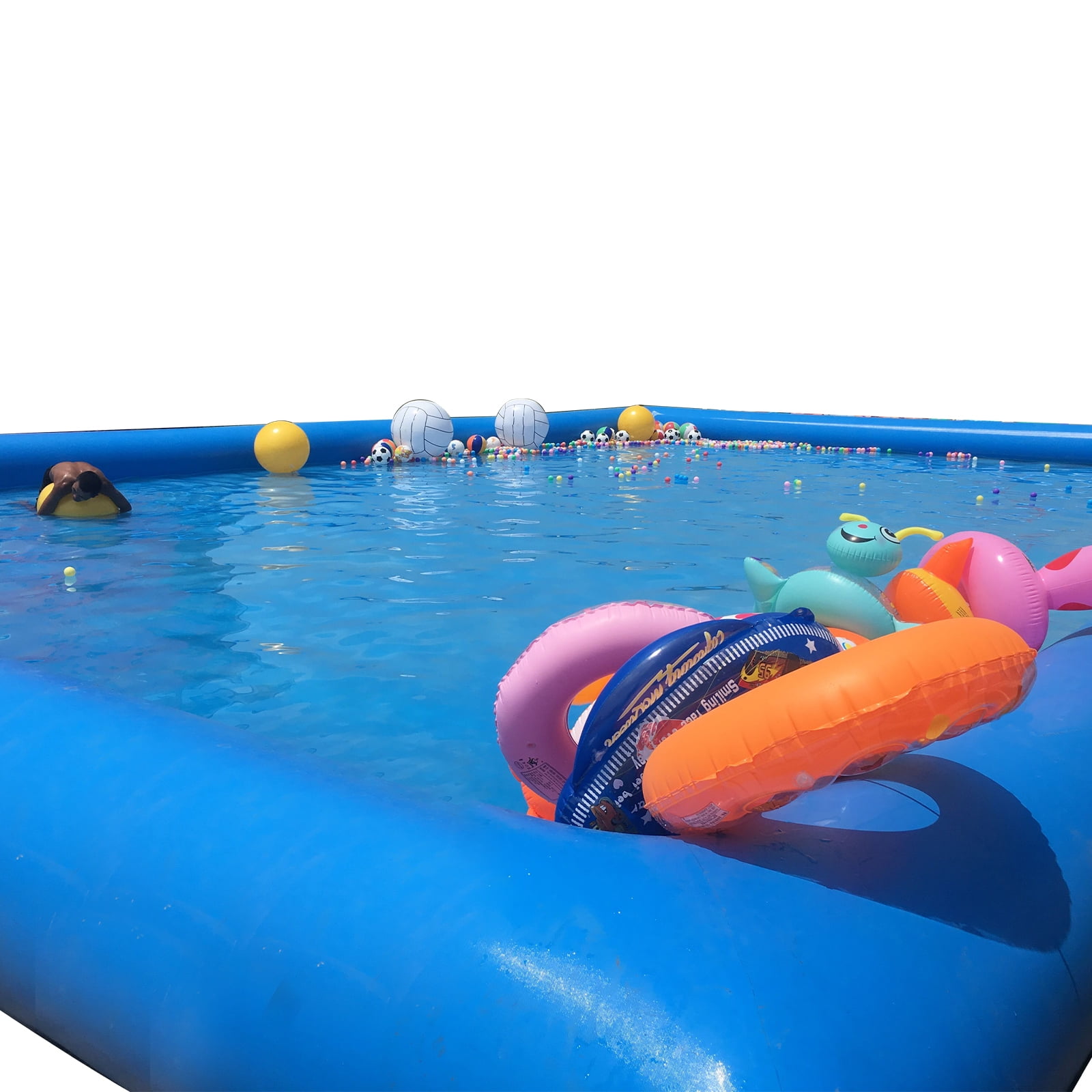 19.7x19.7Ft Outdoor Inflatable Swimming Pool with 110V Blower - Walmart.com