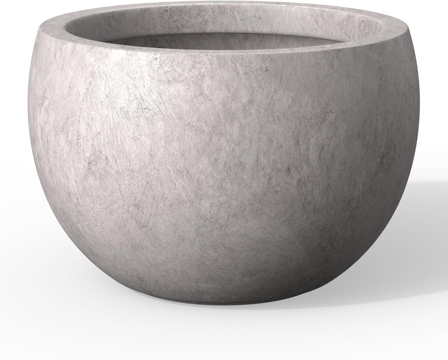 19.9" 15.7" 11.8" Dia Round Concrete Planter Set of 3 Outdoor/Indoor Large Bowl Plant Pots with ...