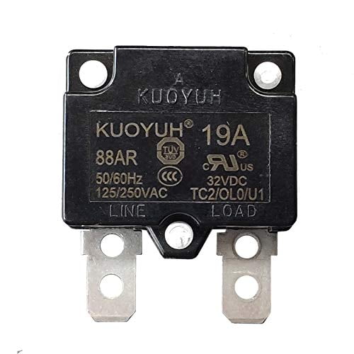 19 Amp 125/250VAC 32/50VDC 88AR Series Automatic-Reset Thermal Overload ...