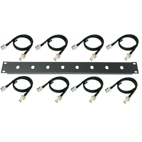 19" Antenna Re-location Rack Mount Kit 1U Front Panel 8 Hole Ports w/ 8 Cables - Walmart.com