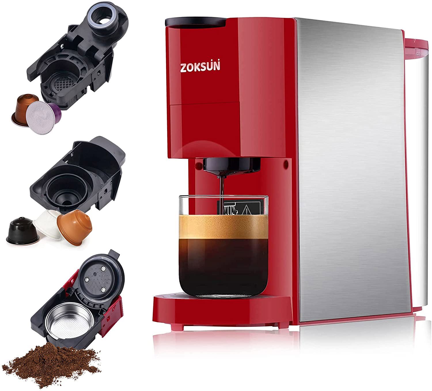 19 Bar Capsule Espresso Machine, 3 in 1 Coffee Machine for Nespresso Capsules OriginalLine ...