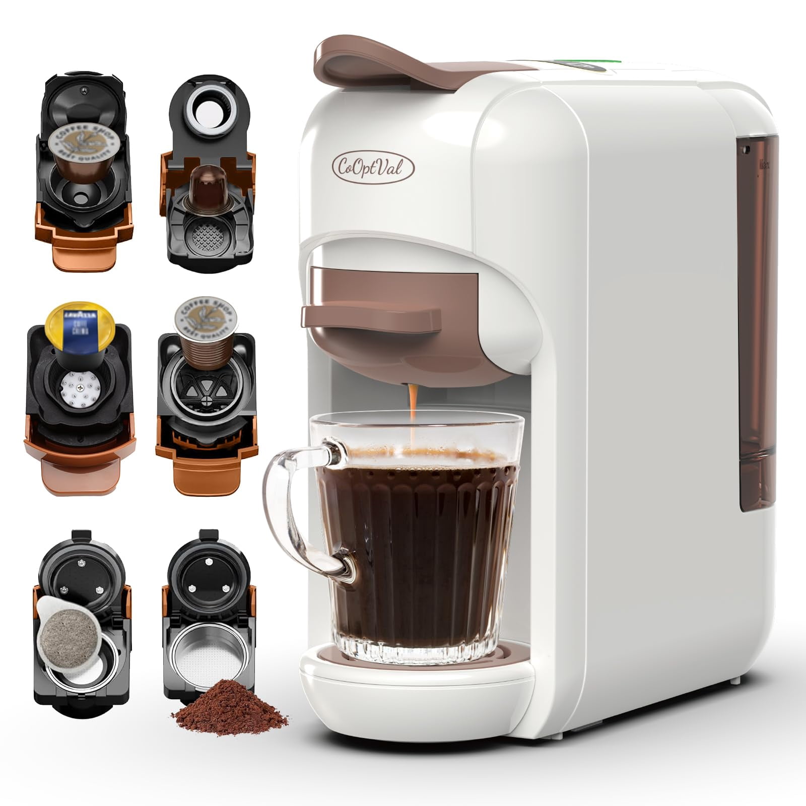 19-Bar Small Espresso Machine & Coffee Machine – Single Serve Coffee ...