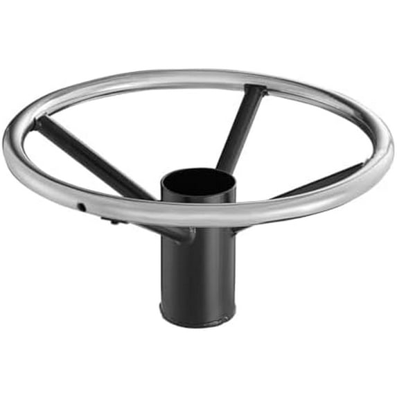 - 19” Chrome Bar Height Table Base Foot Ring- Fits 3" Column Footrest ...