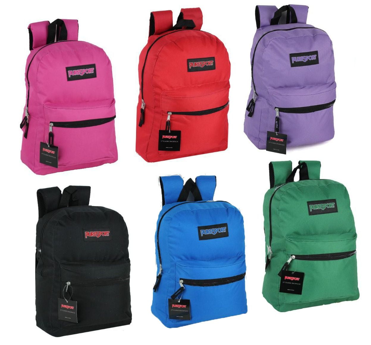 19" Classic PureSport Backpacks - Assorted Colors - Walmart.com