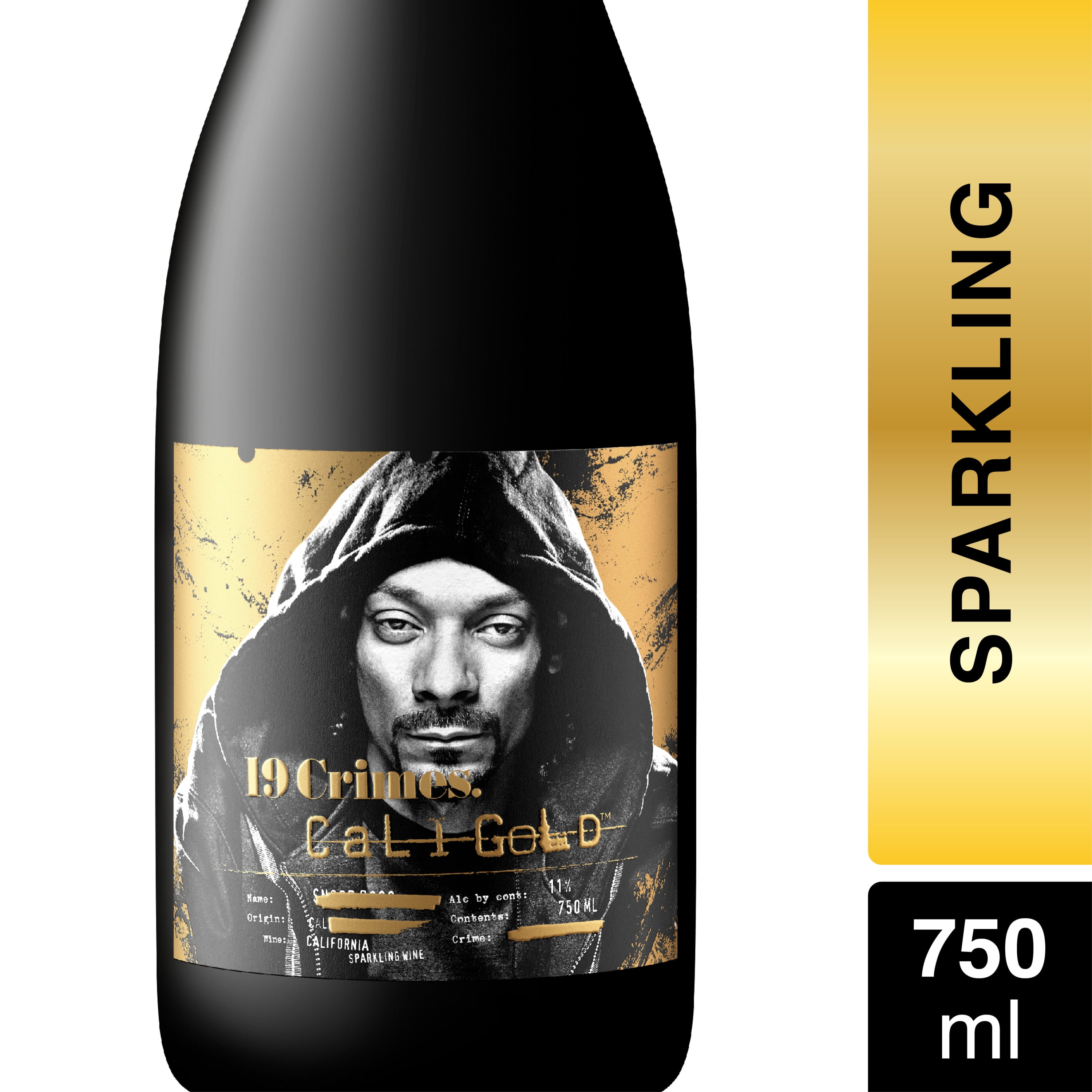 19 Crimes Snoop Dogg Cali Gold Sparkling White Wine, 750ml Glass Bottle ...