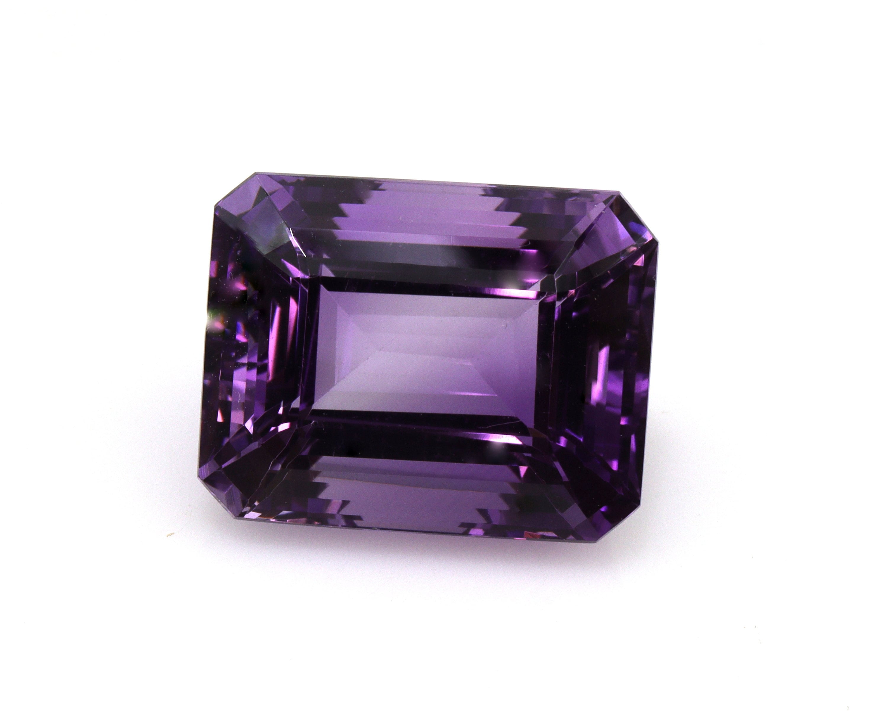 19 Cts Big Amethyst Emerald Cut, For Amethyst Statement Ring, Emerald ...