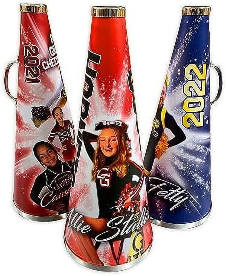 19" Custom Photo Cheerleading Megaphone | Great for Cheerleader, Squad ...