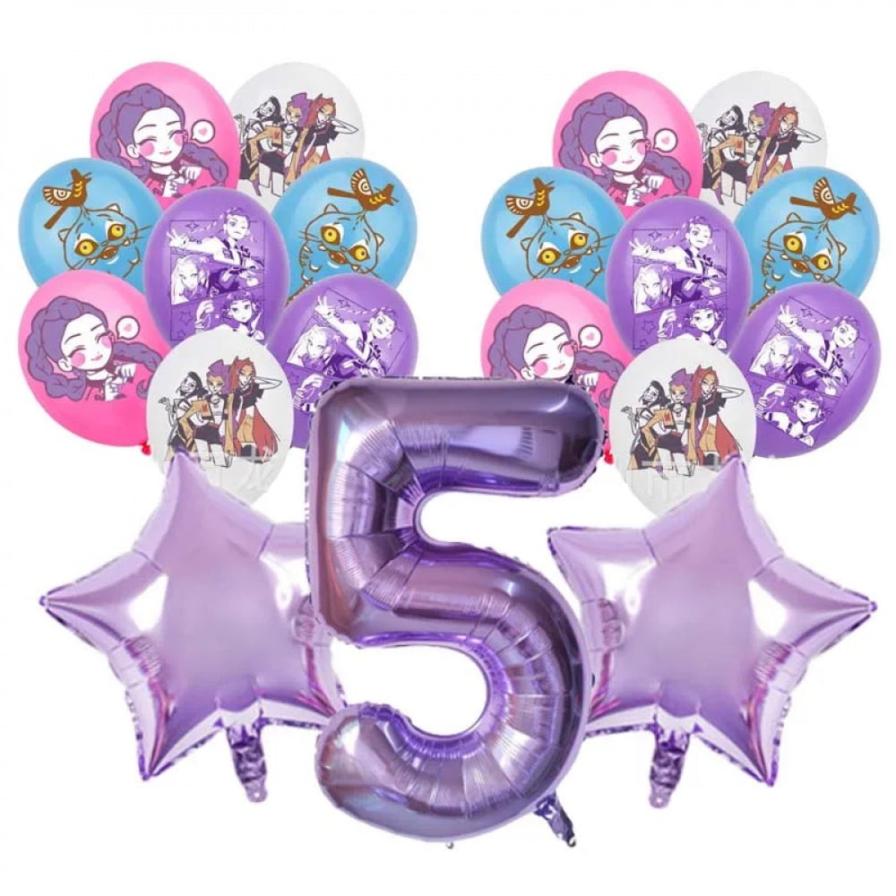 19 Devil Hunter Birthday Balloon Decoration Set Music Girl Number ...