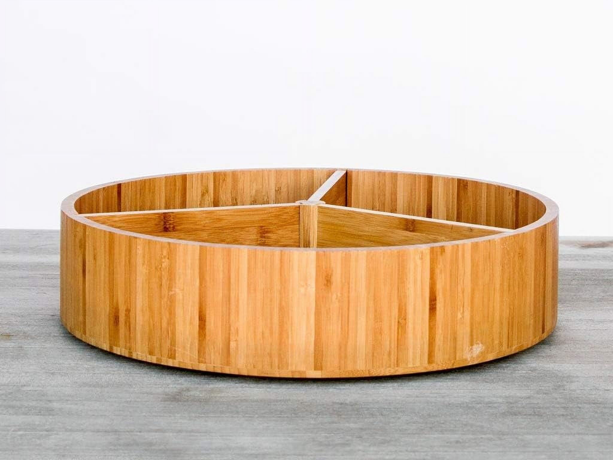 19” Diameter Bamboo Lazy Susan for Tabletop Display or Storage with ...