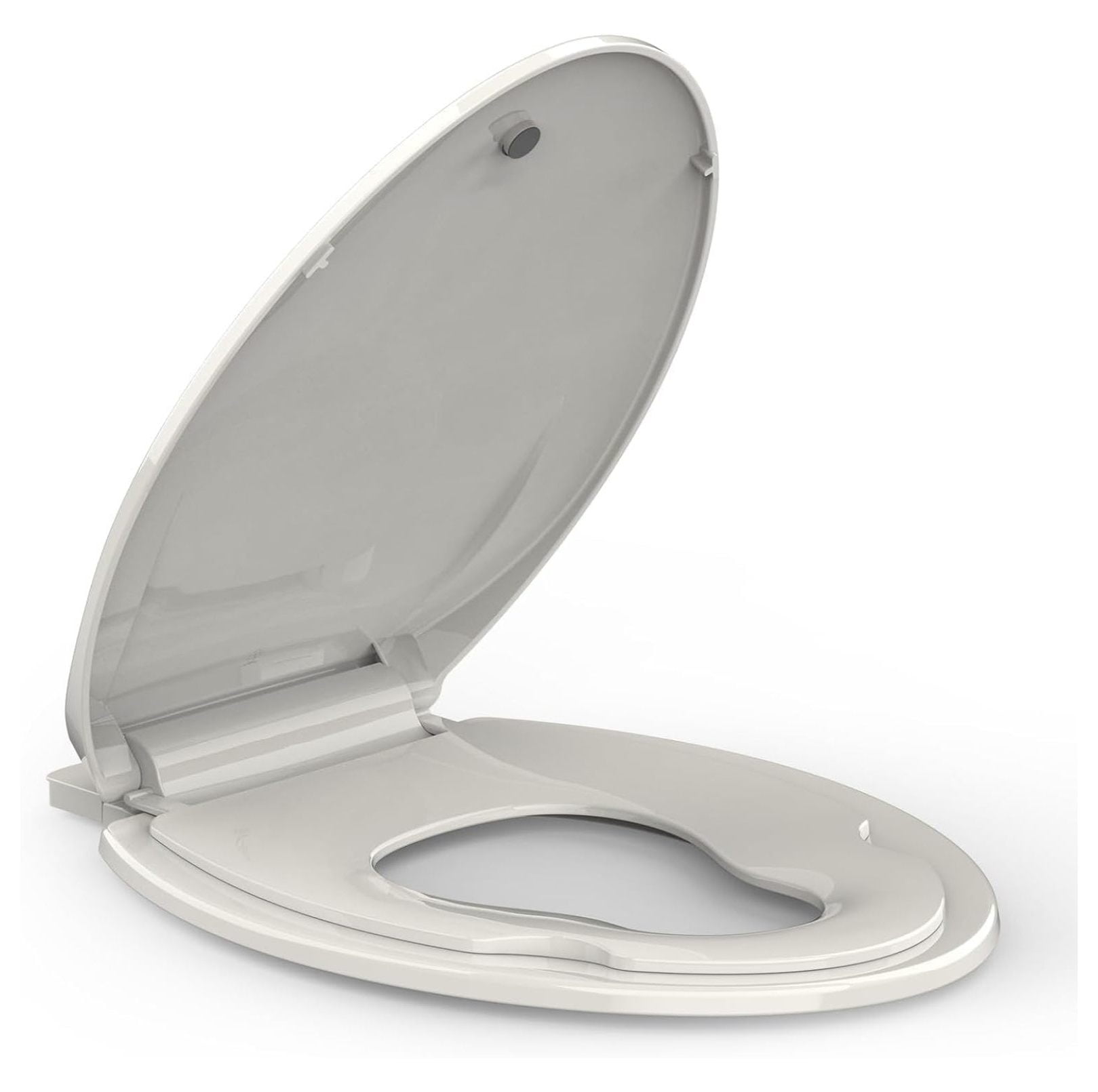 19" Elongated Toilet Seat with Built-in Toddler Seat for Easy Potty ...