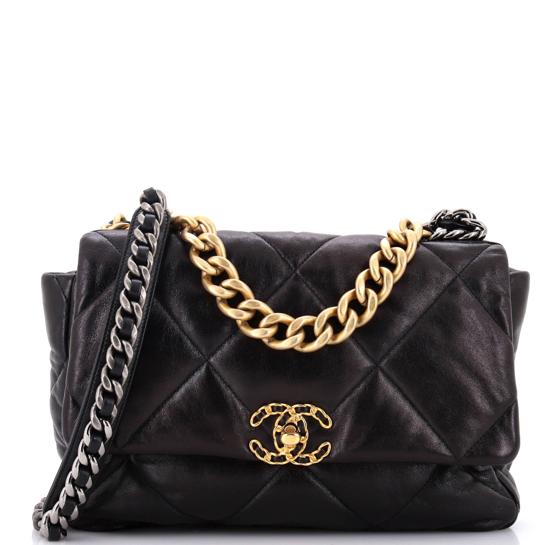 Pre-Owned 19 Flap Bag Quilted Leather Large By Rebag - Walmart.com