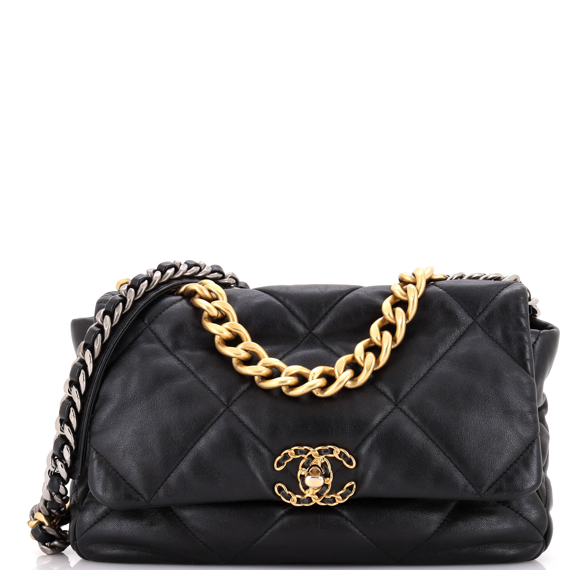 Pre-Owned 19 Flap Bag Quilted Leather Large By Rebag - Walmart.com