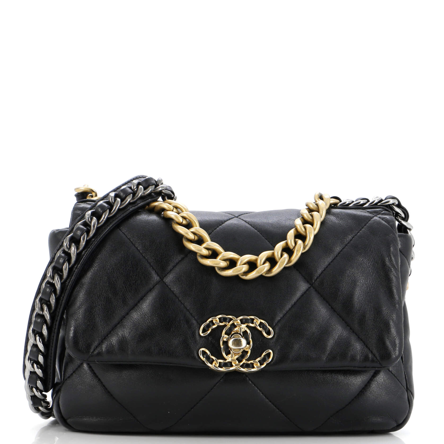 Pre-Owned 19 Flap Bag Quilted Leather Medium By Rebag - Walmart.com