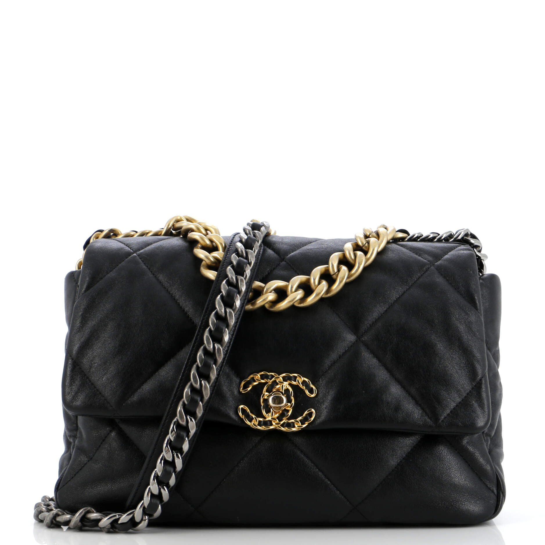 Pre-Owned 19 Flap Bag Quilted Leather Medium By Rebag - Walmart.com