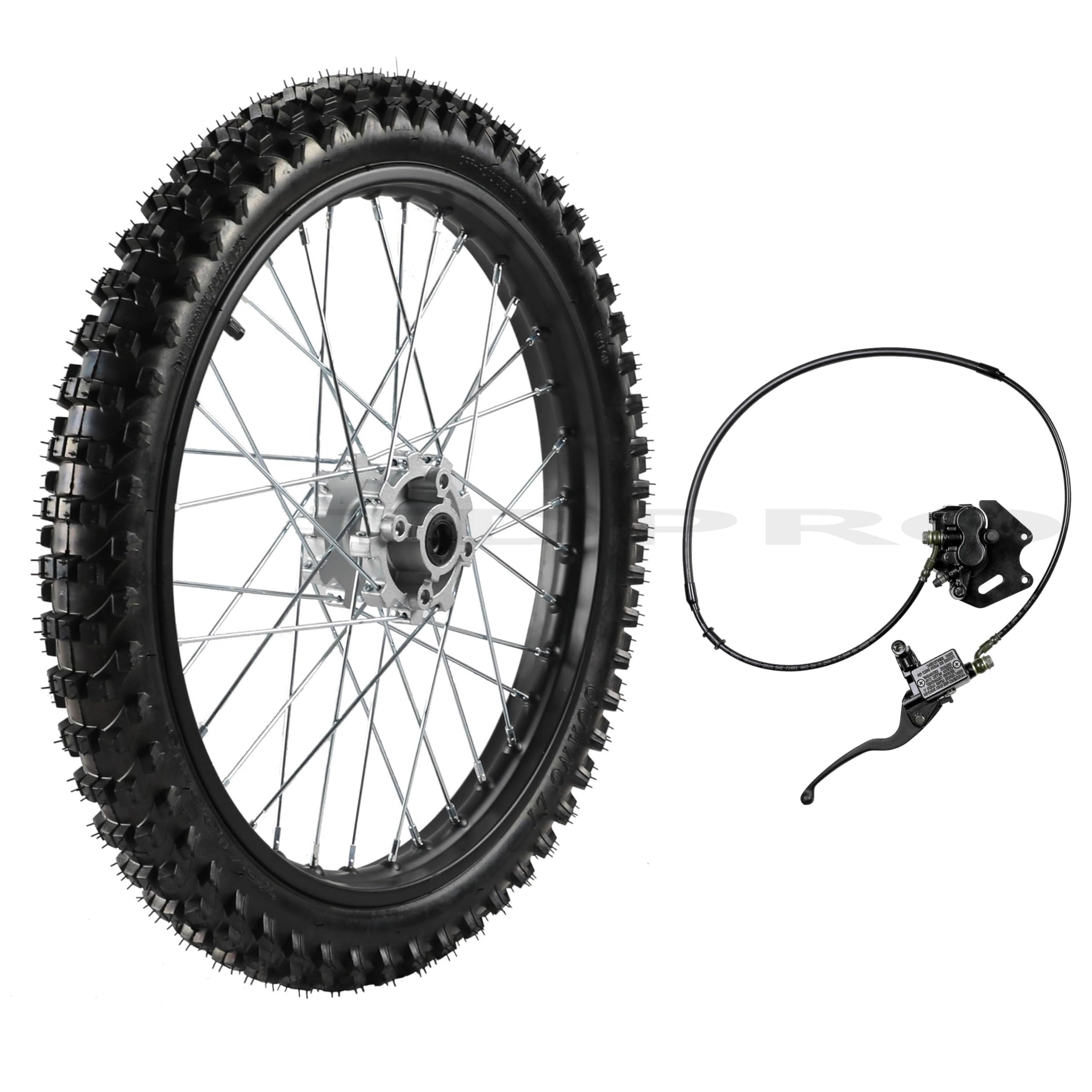 19" Front Wheel 70/100-19 Tire Rim + Brake Assembly for Dirt PIt Bike ...