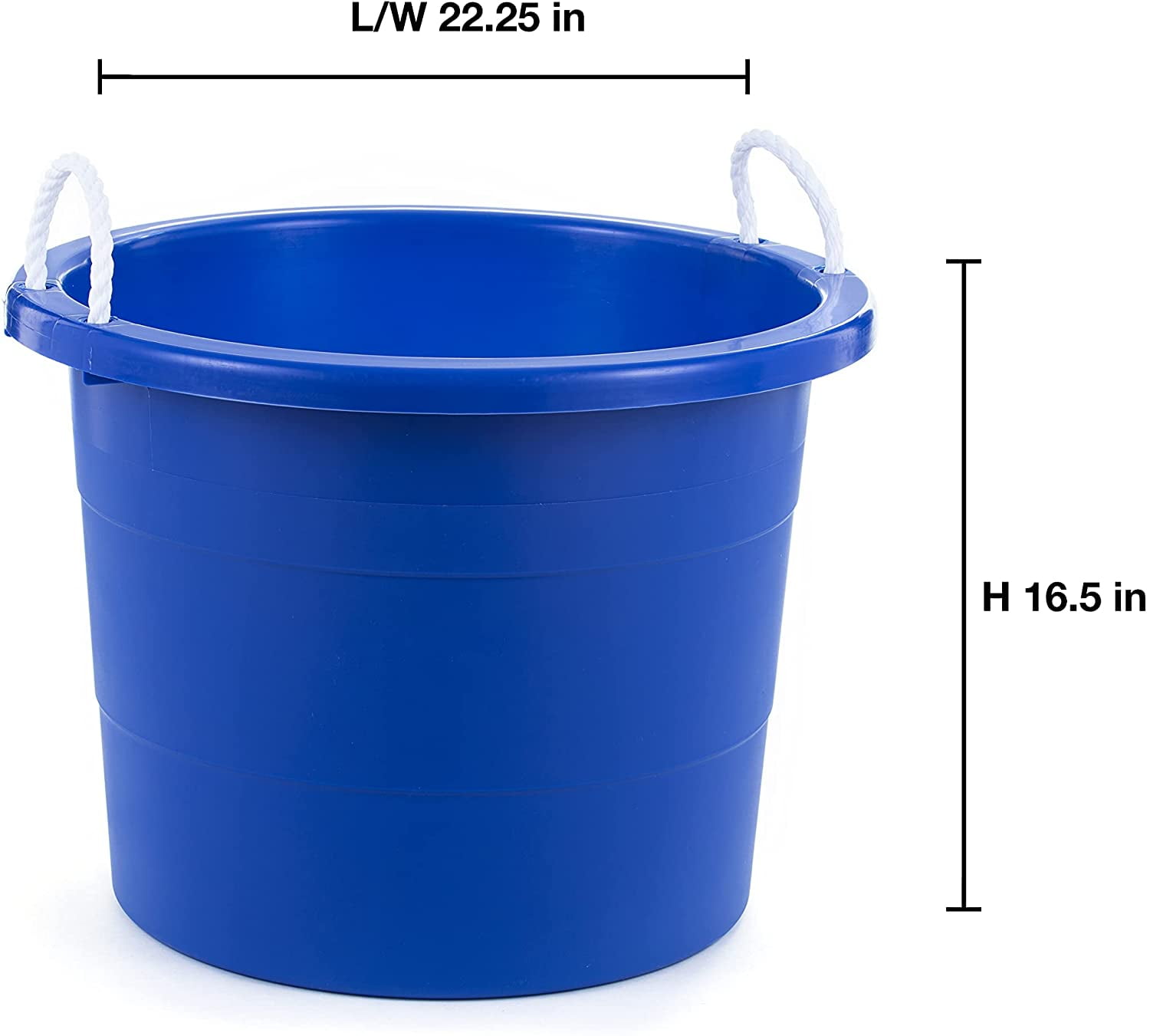 Easy-Access Storage Rope Handle Tub, 19 Gallon, Blue, 2 Count (TU0335 ...