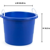 United Solutions Easy-Access Storage Rope Handle Tub, 19 Gallon, Blue ...