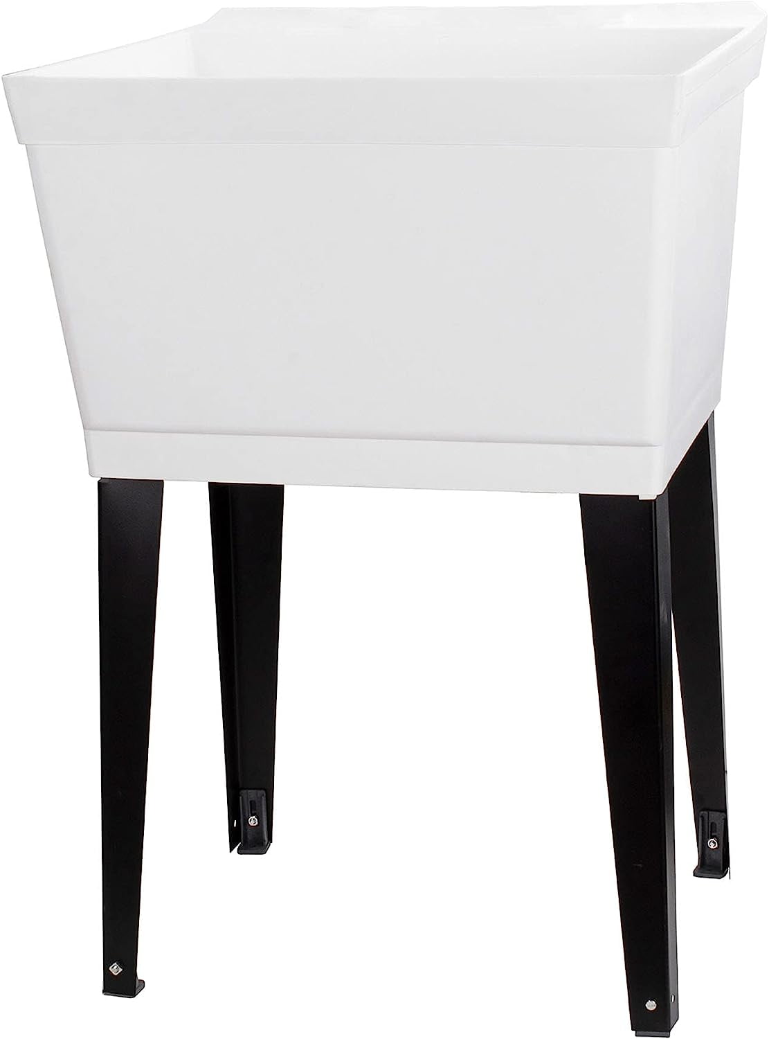 19 Gallon Utility Sink Laundry Tub by HOMAKE-PRO with Adjustable Metal ...