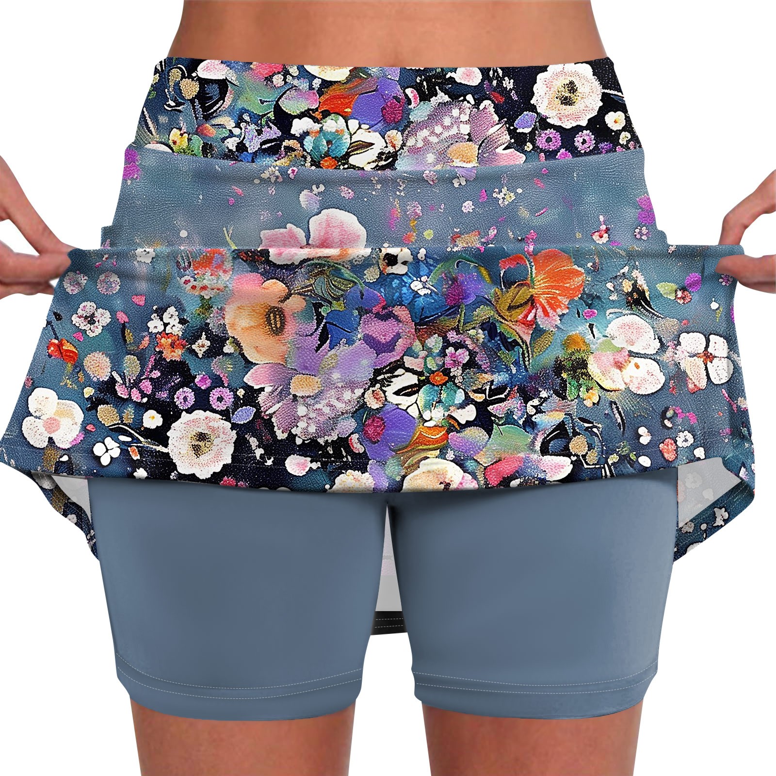 19" Golf Skorts Skirts for Women High Waisted Skirts Floral Print Skort ...