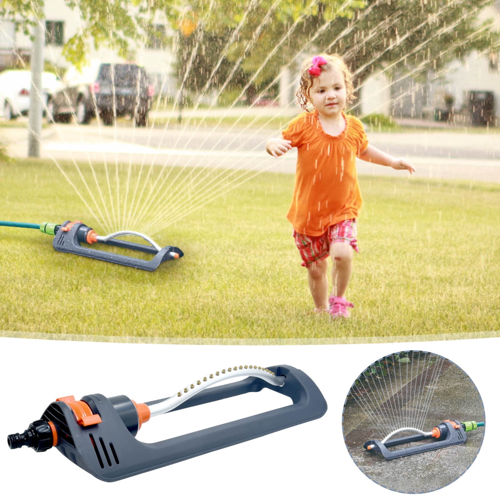 19-Hole Automatic Garden Sprinkler | Adjustable Spray Angle | 4 Spray ...