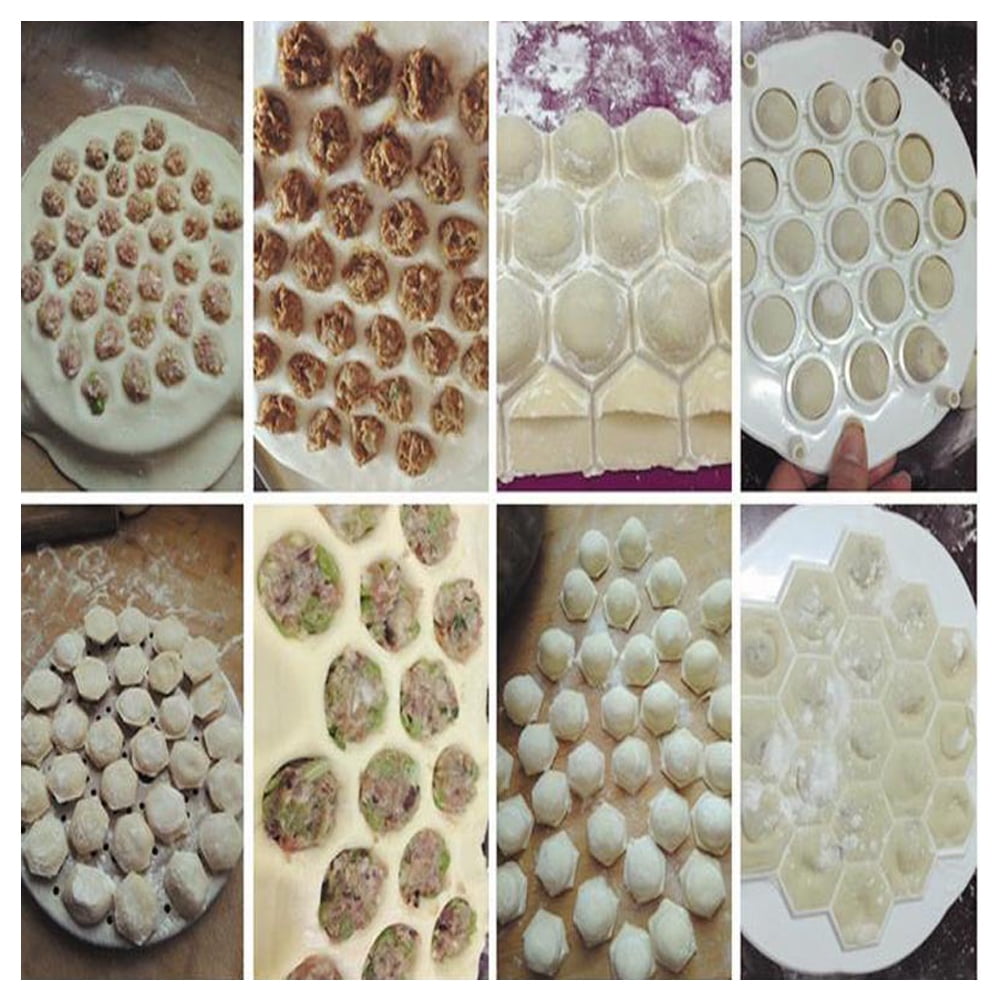 19 Holes Dumpling Mold Plastic Dough Press Ravioli Making Mold Cooking ...