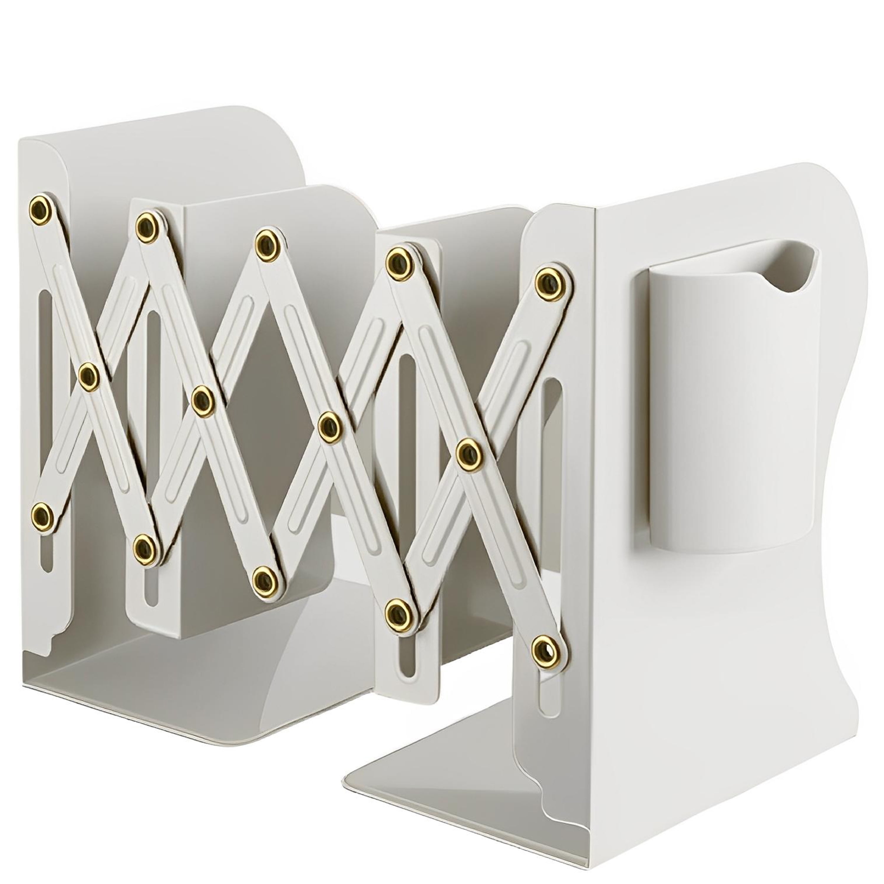 19 Inch 2 Dividers Heavy Duty BookEnds, Adjustable Bookends Book Holder ...