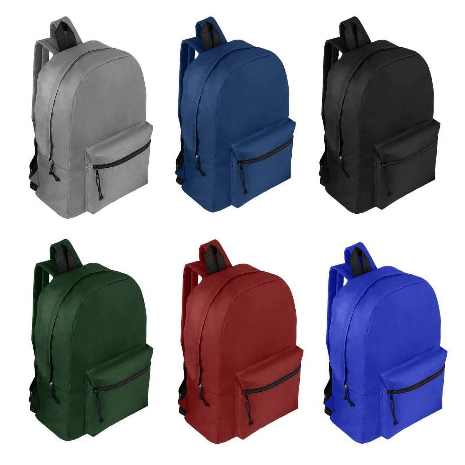 MODA 19 Inch Basic Backpacks, 6 Assorted Colors, Case of 24, Adjustable ...
