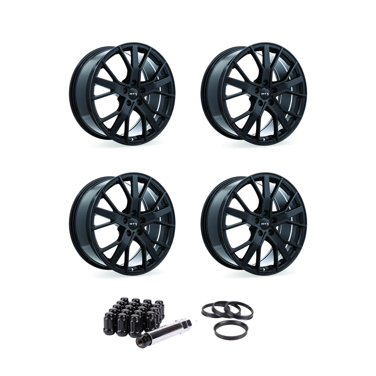 19 Inch Black Rims (Set of 4) for 1995-2010 Audi A6, RTX 83071-AX ...