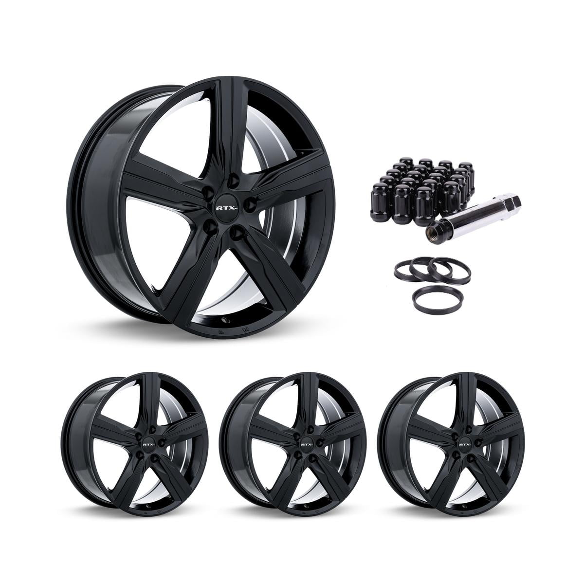 19 Inch Black Rims (Set of 4) for 2013-2020 Ford Fusion, RTX 82911-KB ...