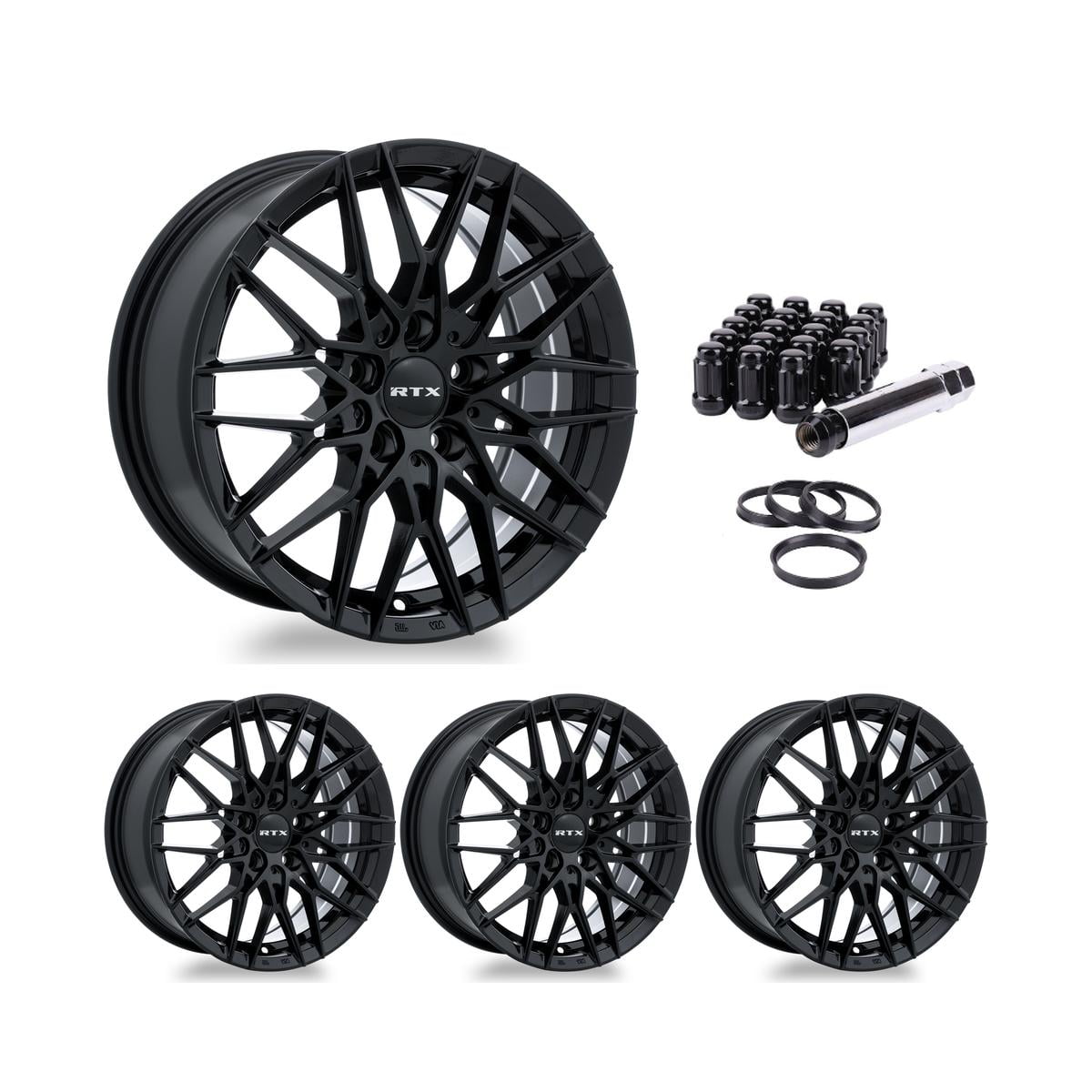 19 Inch Black Rims (Set of 4) for 2014-2016 Chevrolet Impala Limited ...