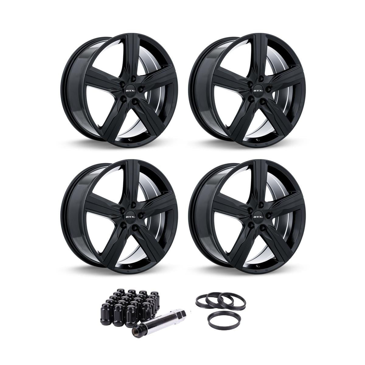 19 Inch Black Rims (Set of 4) for 2017-2023 Volvo S90, RTX 82575-GP ...