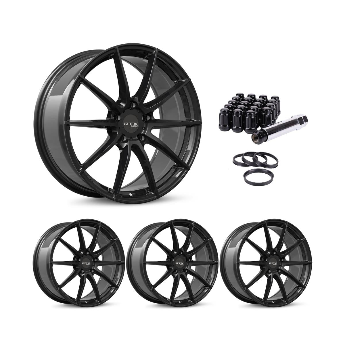 19 Inch Black Rims (Set of 4) for 2017-2024 Genesis G80, RTX 83247-PQ ...