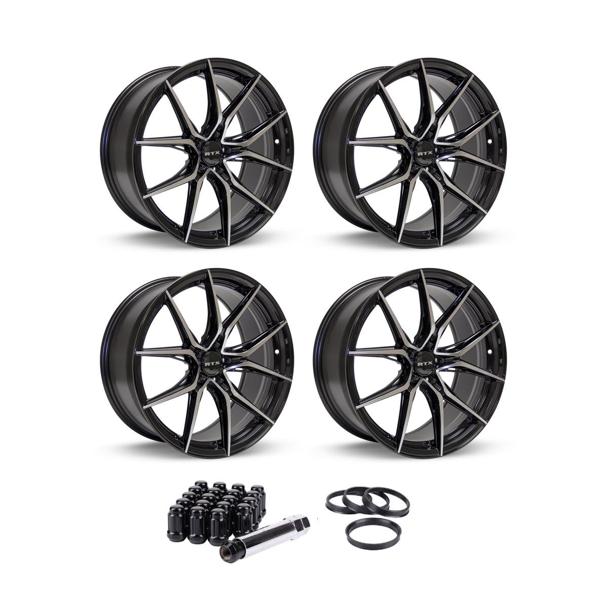 19 Inch Black Rims (Set of 4) for 2020-2024 Cadillac CT4, RTX 82819-CG ...