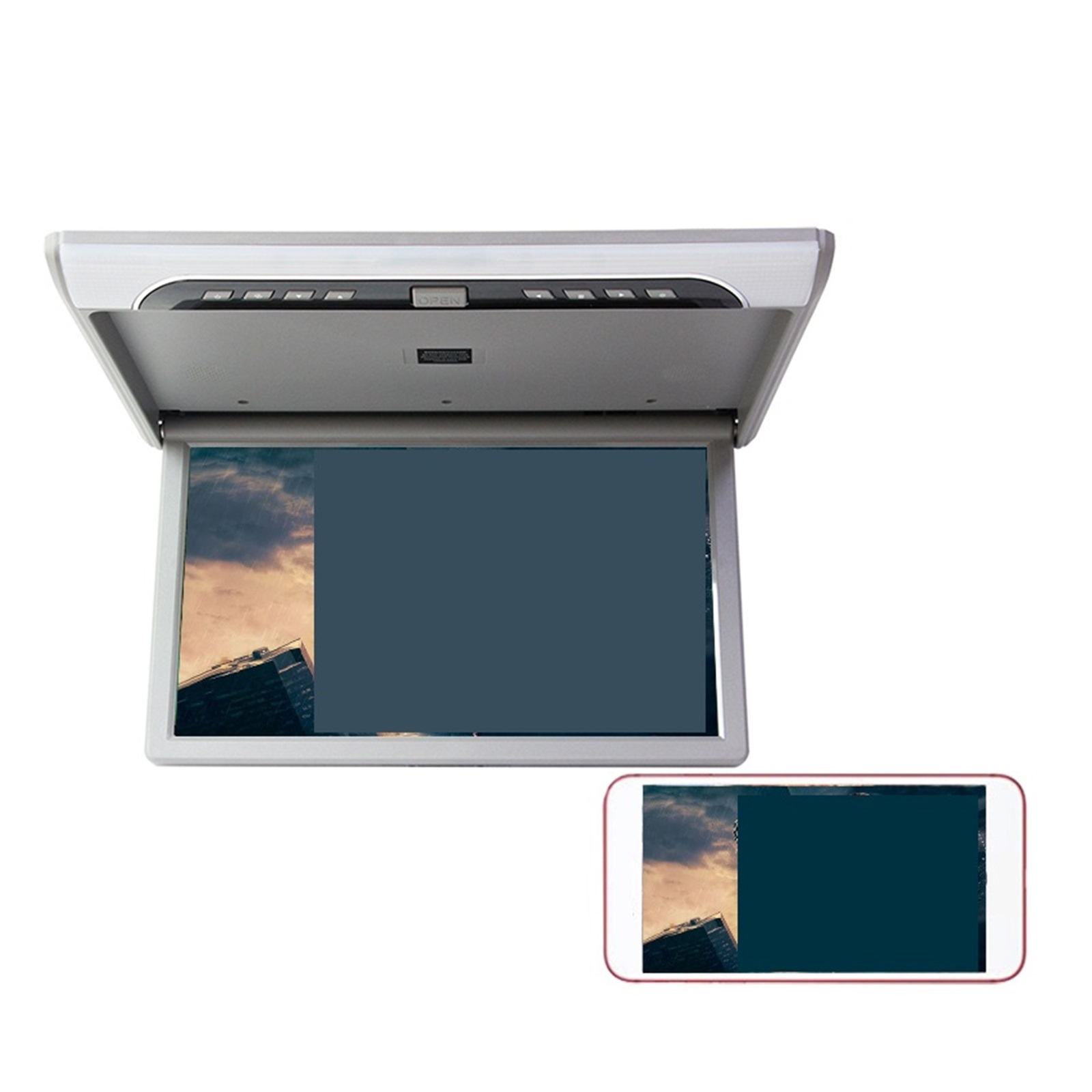 19 Inch Car Monitor 1080P HD LCD Screen Portable Car Video Players ...