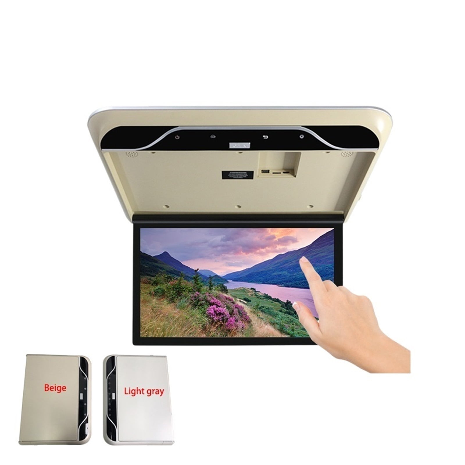 19 Inch Car Monitor Car Video Playe 1080P Multimedia Ceiling TV Vehicle ...