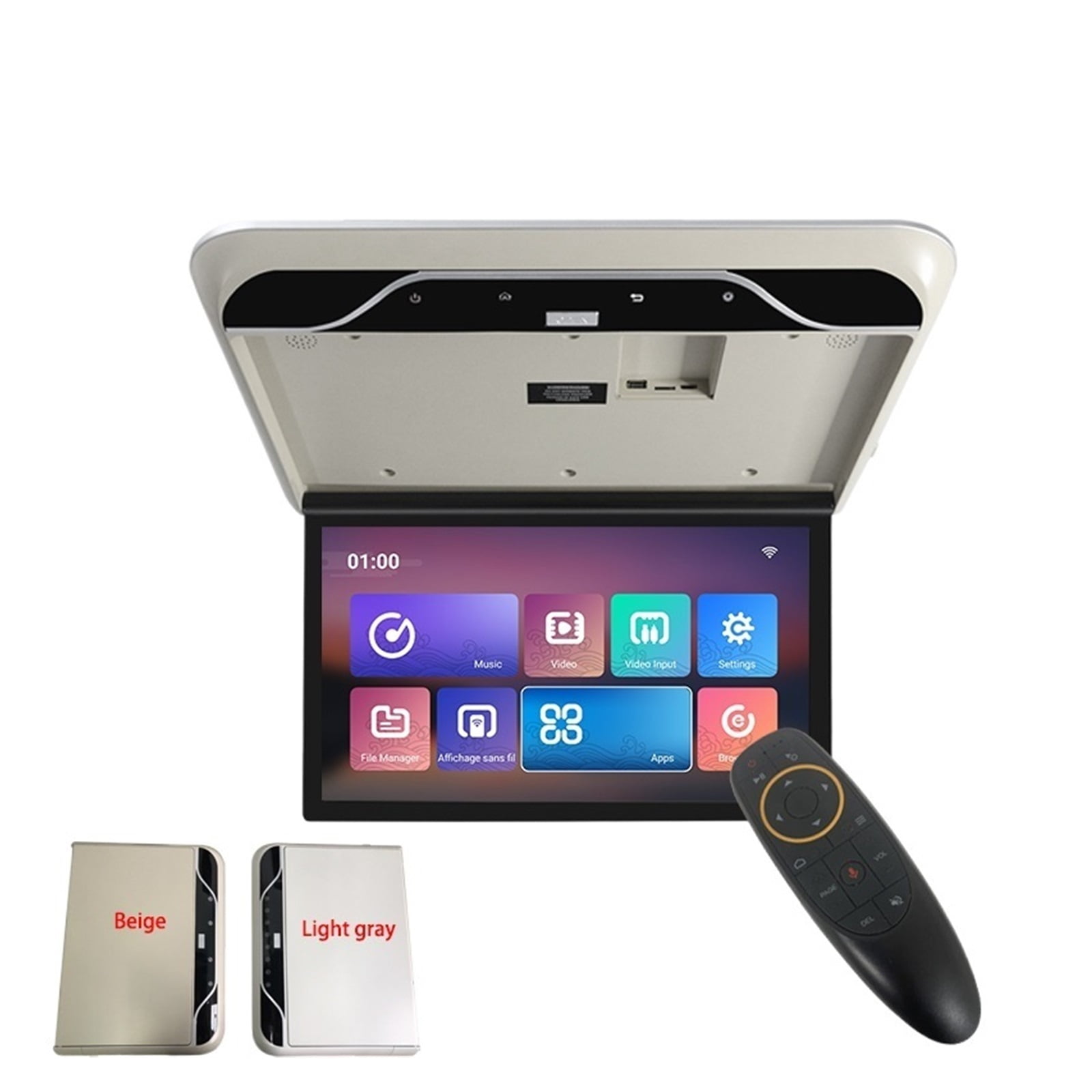 19 Inch Car Monitor Car Video Playe 1080P Multimedia Ceiling TV Vehicle ...