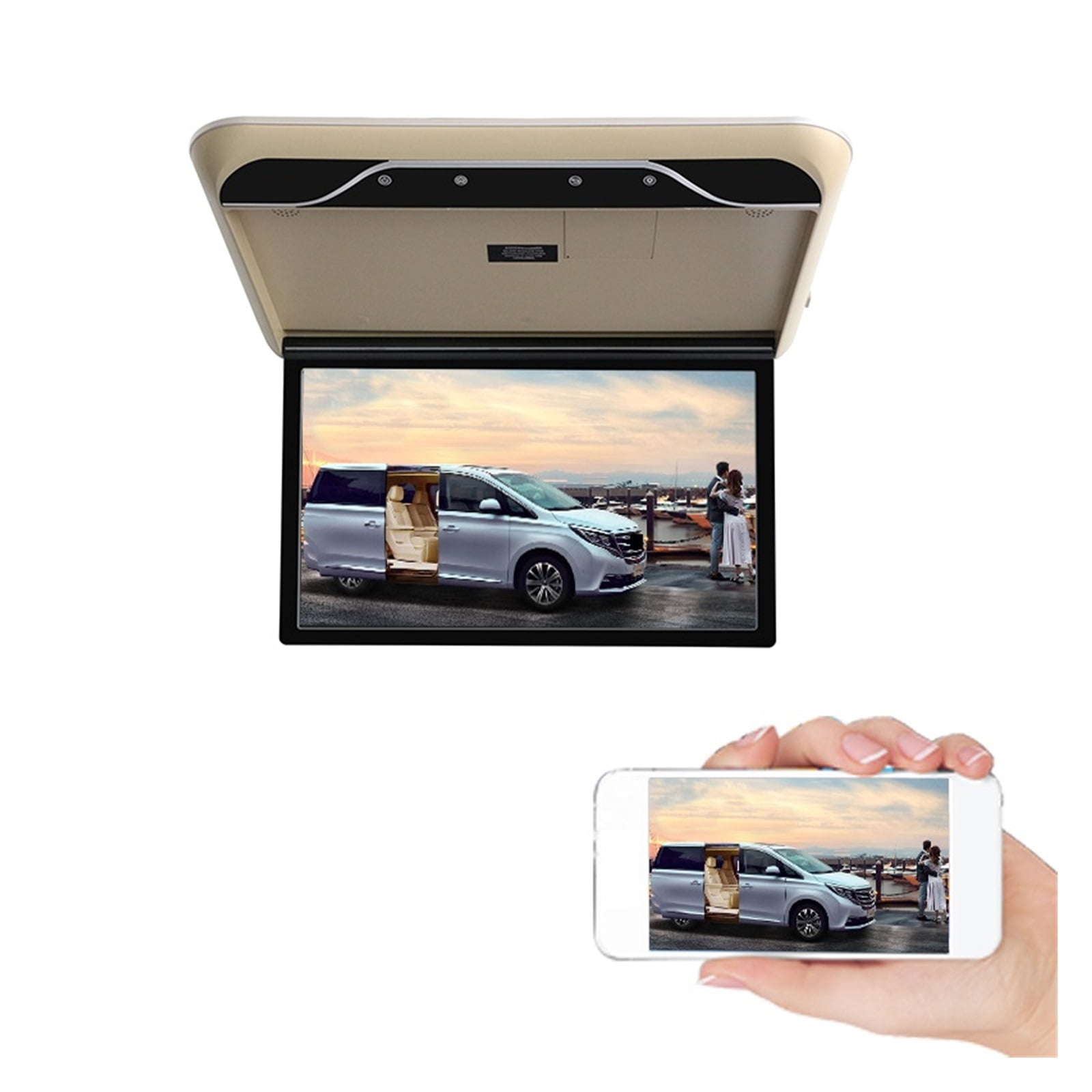 19 Inch Car Monitor HD LCD Screen Car Video Playe 1080P Automobile ...